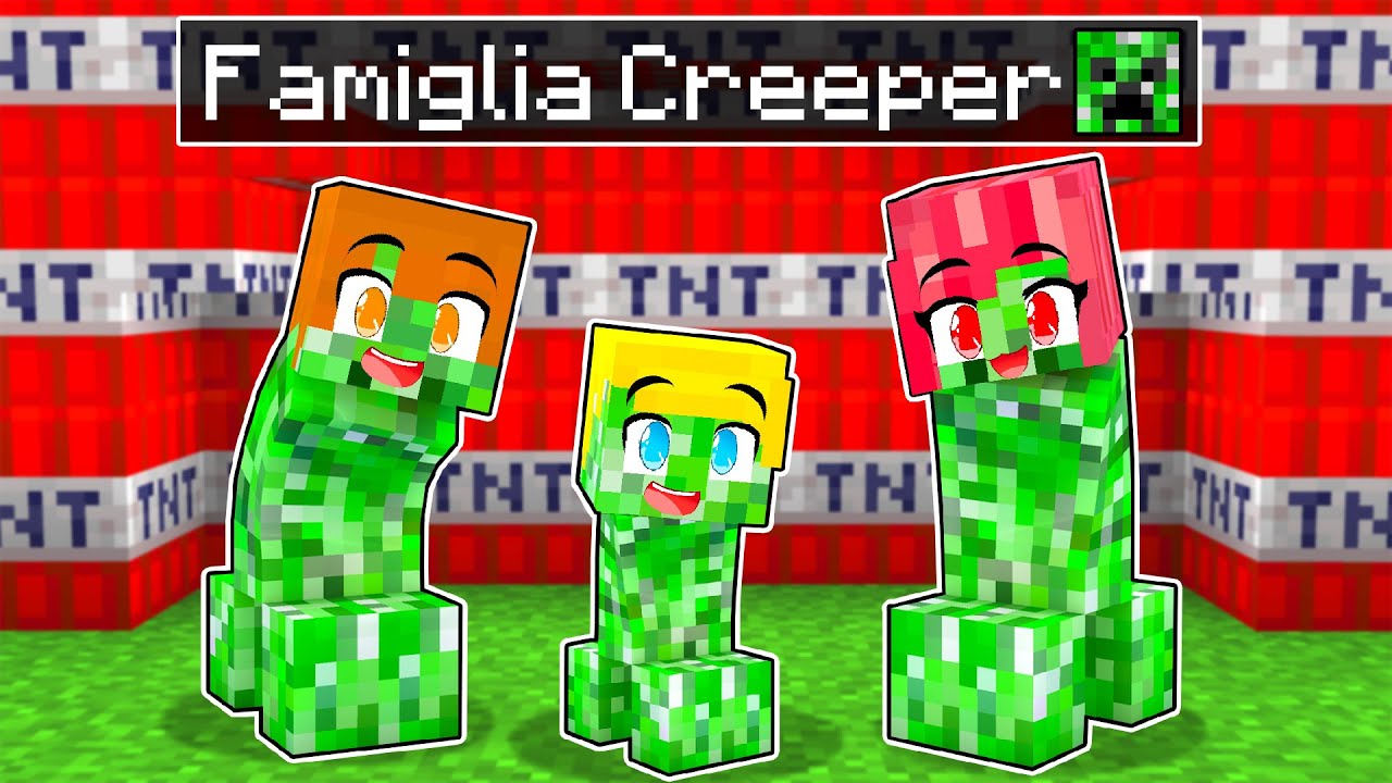 Diventiamo La Famiglia CREEPER Su Minecraft! - YouTube