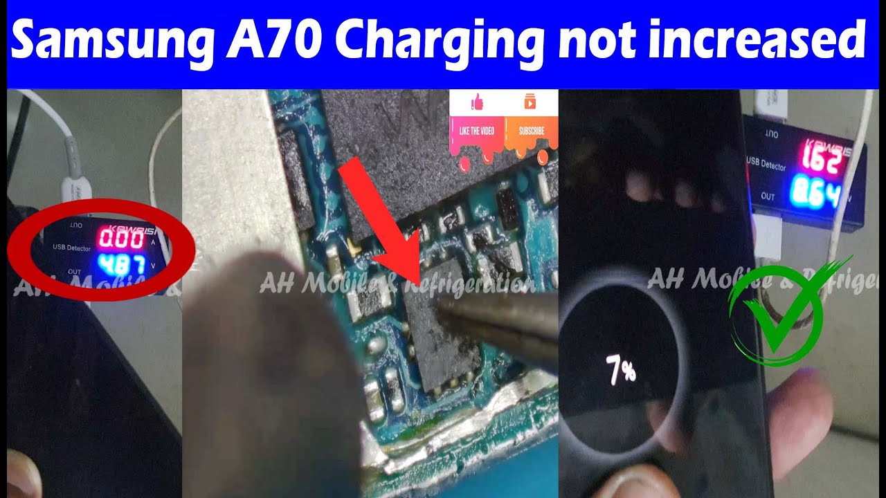 Samsung A70 Charging Ways Jumper | Samsung A705f Charging Not Save ...