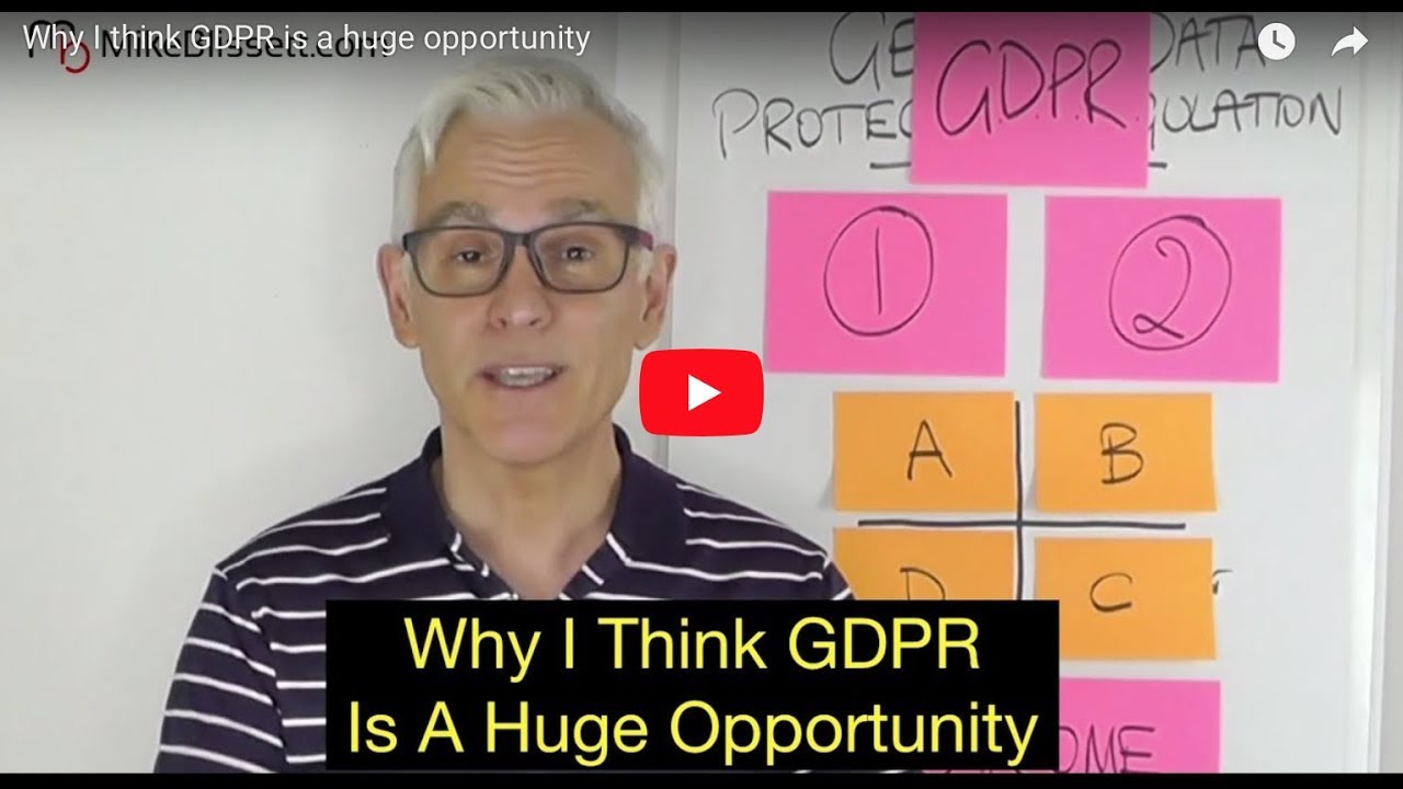 Why I think GDPR is a huge opportunity - YouTube