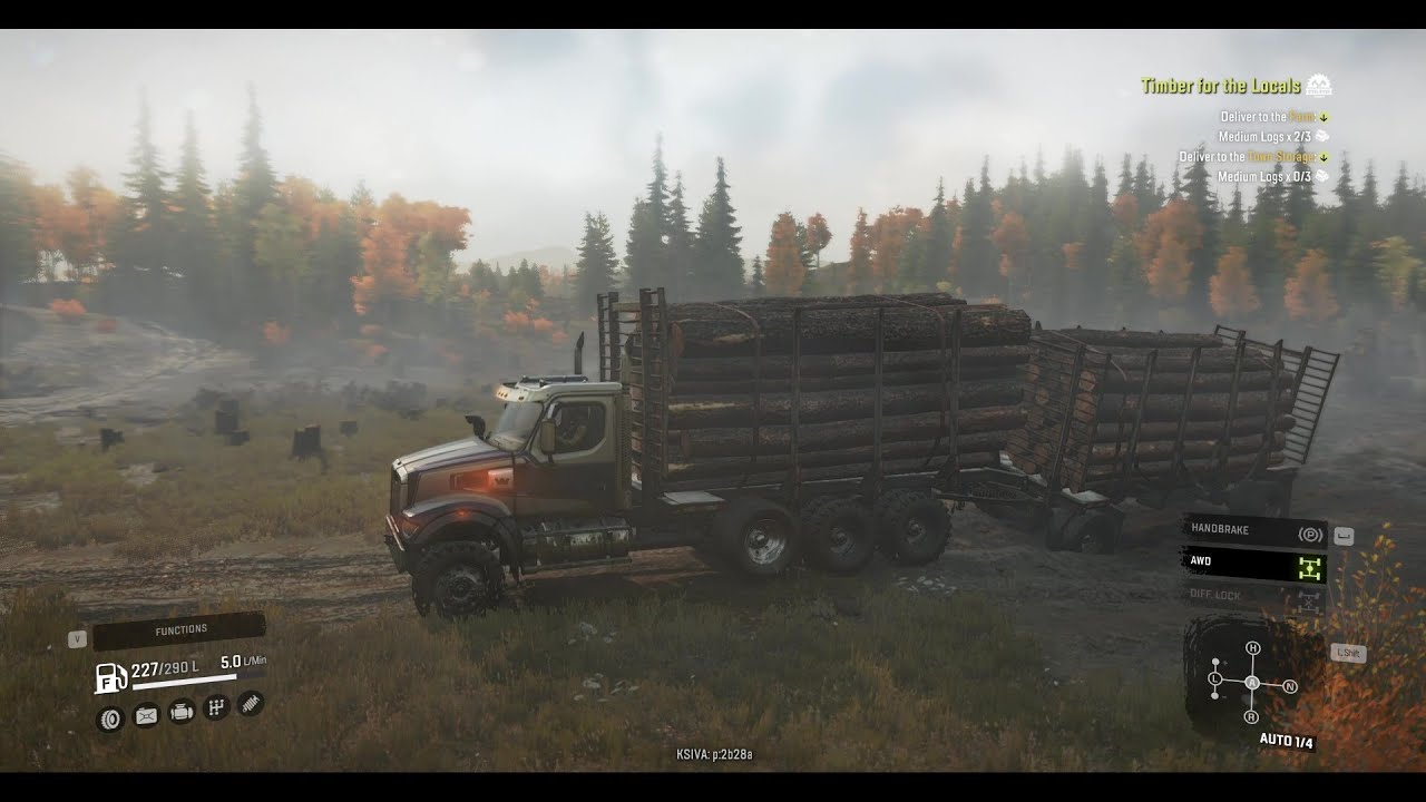Snow Runner - Timber For The Locals - deliver medium logs to the farm ...