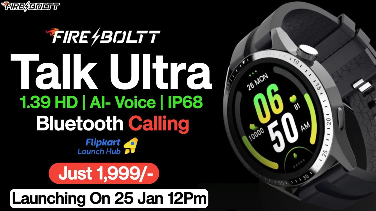 Fire Boltt Talk Ultra Smartwatch 🔥| 1.39 HD ⚡ BT Calling 🔥| Launching ...