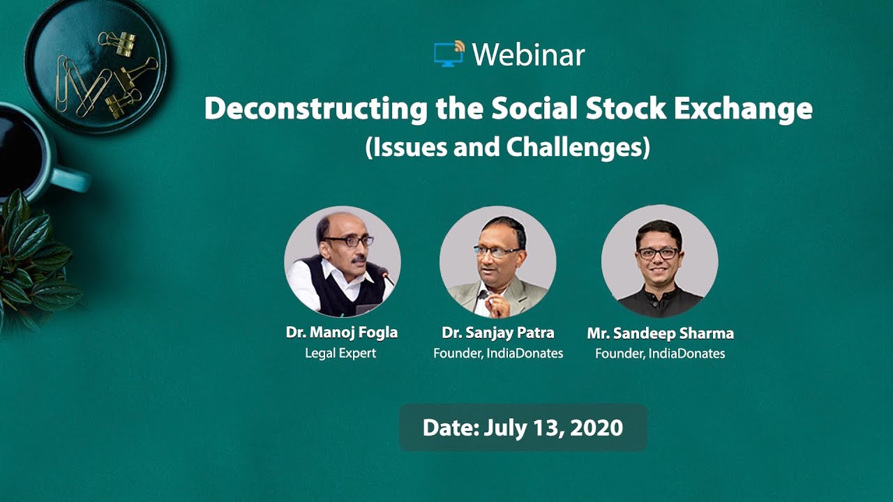 Webinar on 'Deconstructing the Social Stock Exchange-Issues and ...