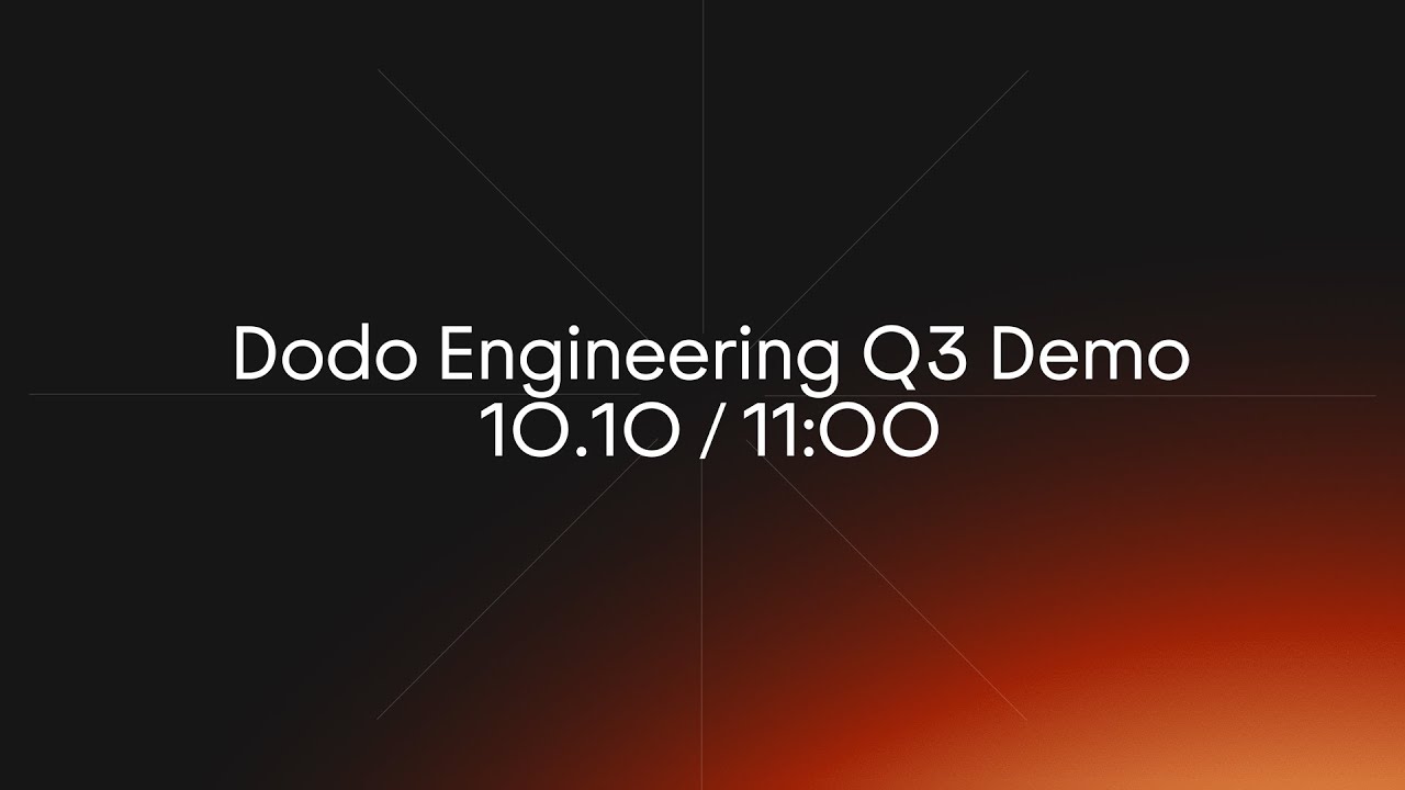 Dodo Engineering Q3 Demo 2024 - YouTube