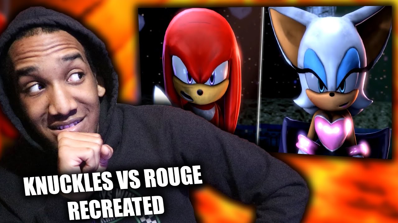 Knuckles vs Rouge Sonic Adventure 2 Scene Recreation Reaction (from ...