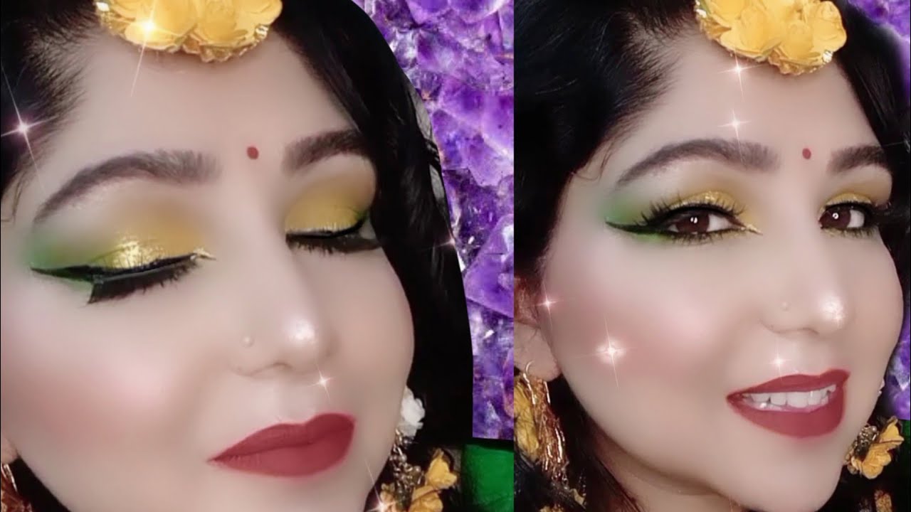 Haldi Makeup Look - YouTube