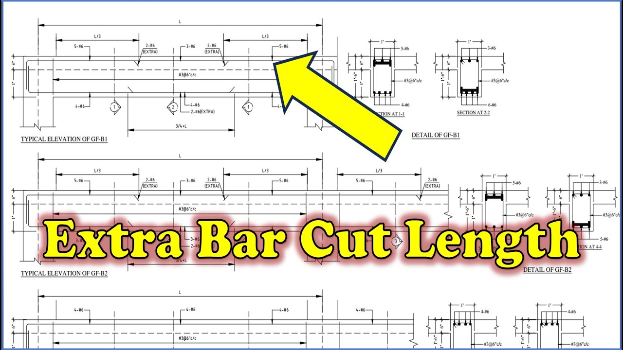 how to find cut length of bent up bar - YouTube