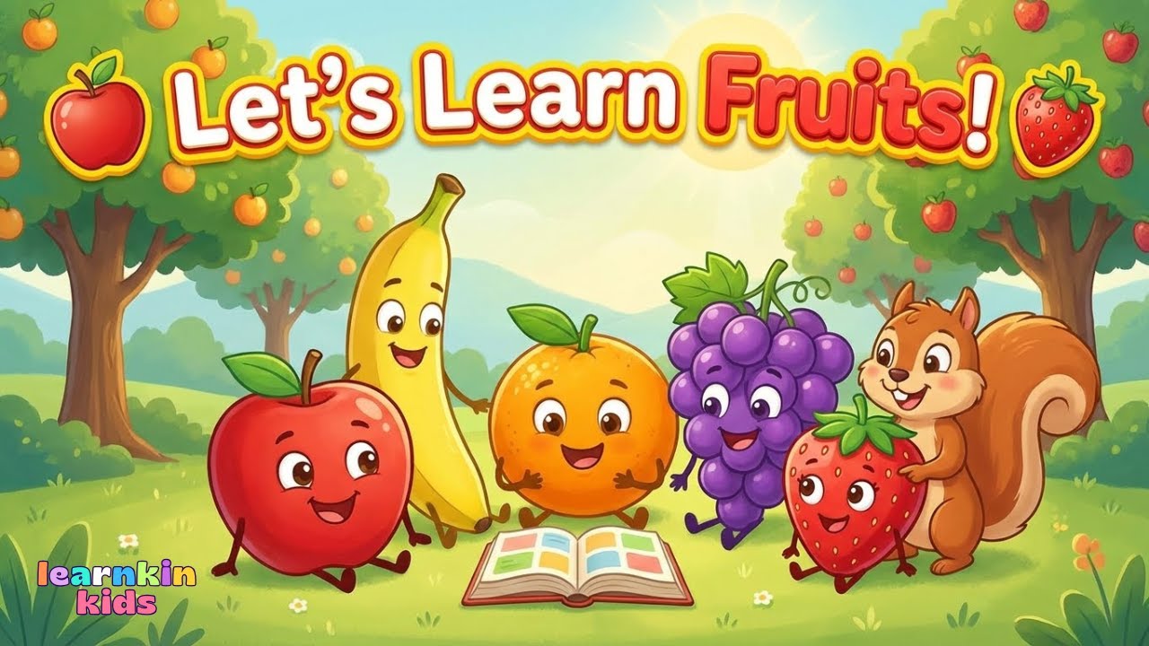 🍎 Let's Learn Fruits! | Fun and Educational Video for Kids 🍌🍓 - YouTube