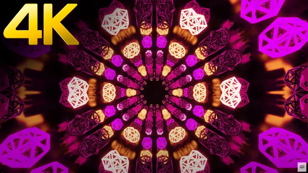 3 hours 4K Abstract TV Screensaver Neon Light Relaxing Sci-Fi Motion ...