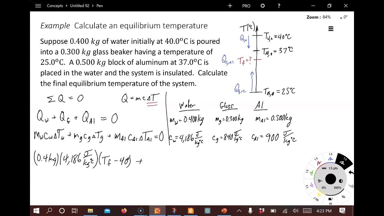 Example Calculate an Equilibrium Temperature - YouTube