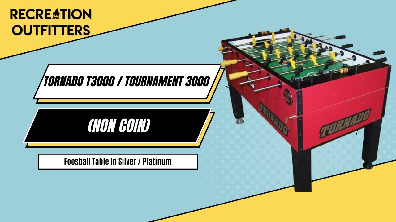 Tornado T3000 / Tournament 3000 (Non Coin) Foosball Table In Silver ...