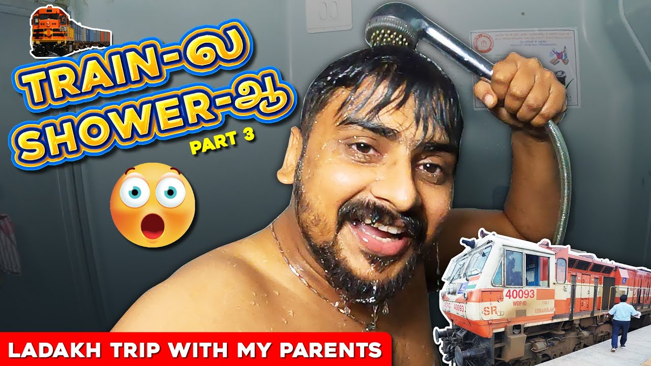 Train La Semma Shower 🤯😱 Rajdhani Express First Class😍 Ladakh Trip With ...