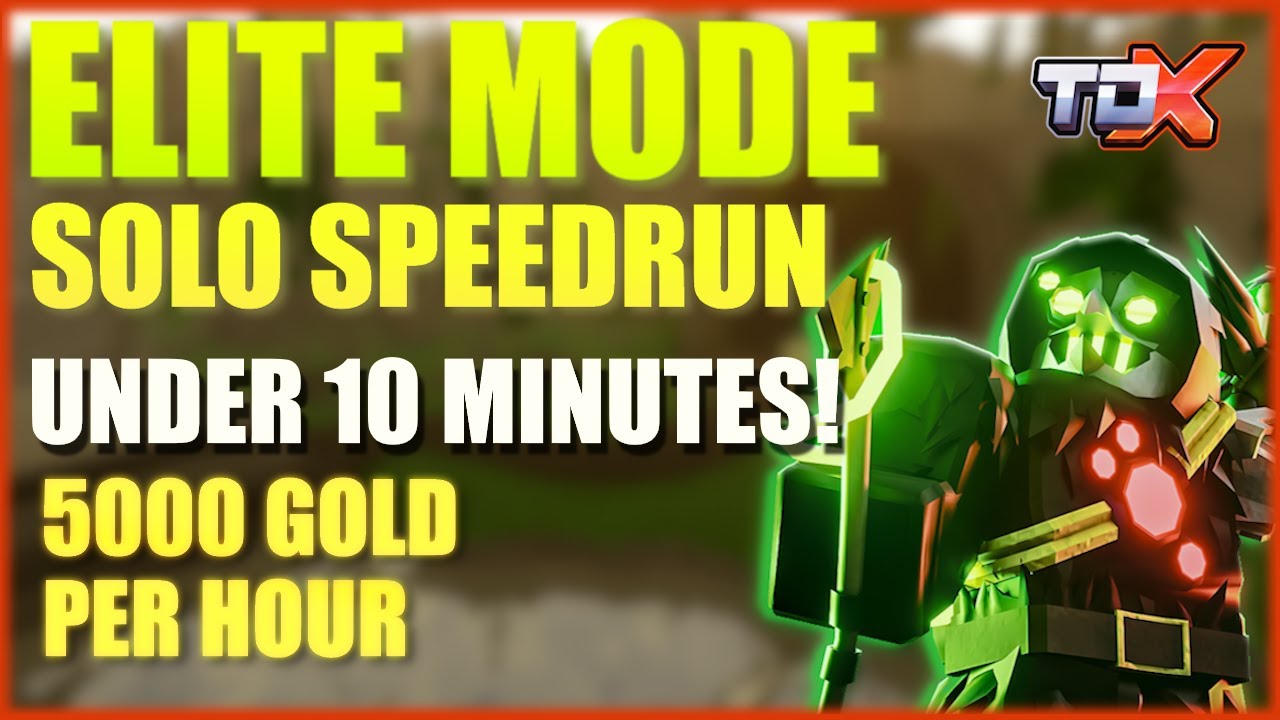 Elite Mode SOLO SPEEDRUN TRIUMPH Under 10 Minutes | Tower Defense X ...