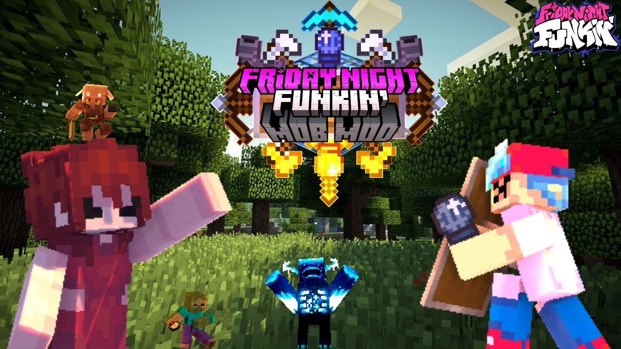 Friday Night Funkin' Vs Minecraft Mobs + Cutscenes MOB V1 (FNF Mod ...