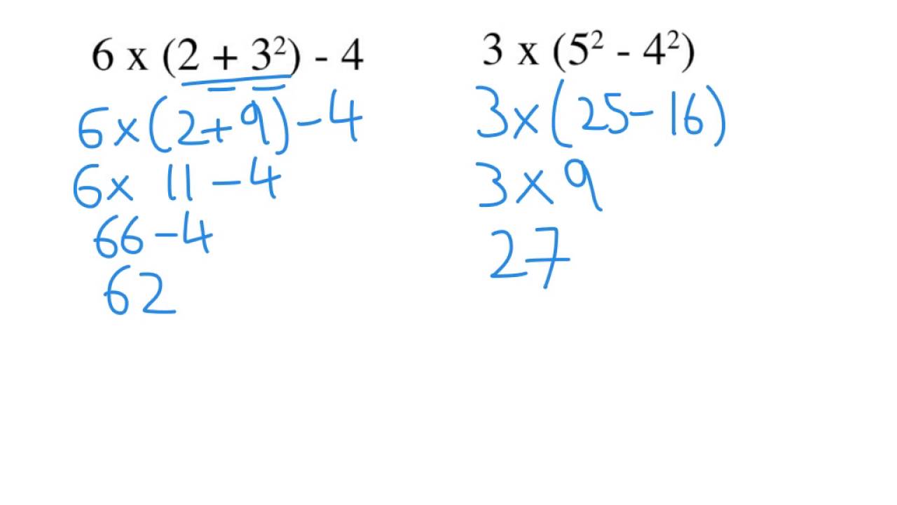 Order of Operations (Bodmas): Harder questions - YouTube