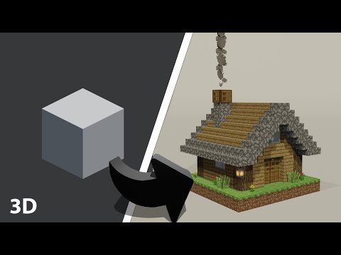 Building of MINECRAFT House in 3D - YouTube