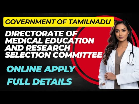 Government Of Medical Tamilnadu Directorate Of Medical Education And ...