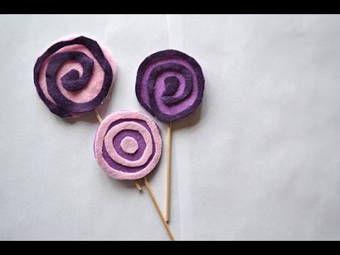 DIY Felt Lollipops Tutorial - YouTube