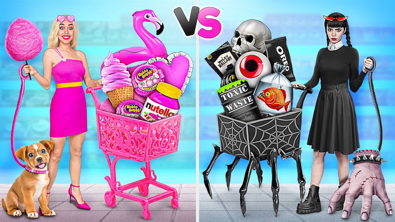 Wednesday Addams vs Barbie Výzva z Multi DO Challenge - YouTube