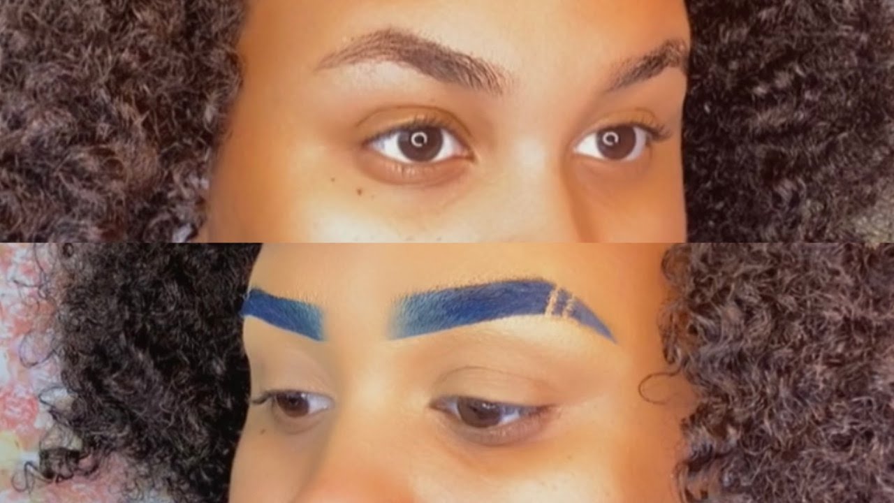 BLUE EYEBROWS??? | I DYED BY EYEBROWS BLUE !!!!!! - YouTube