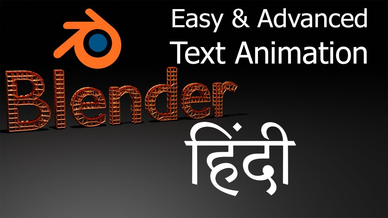 Advanced Text Animation video tutorial in Hindi [Blender 2.81] - YouTube