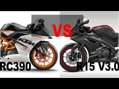 r15 v3.0 vs ktm rc 390 - YouTube