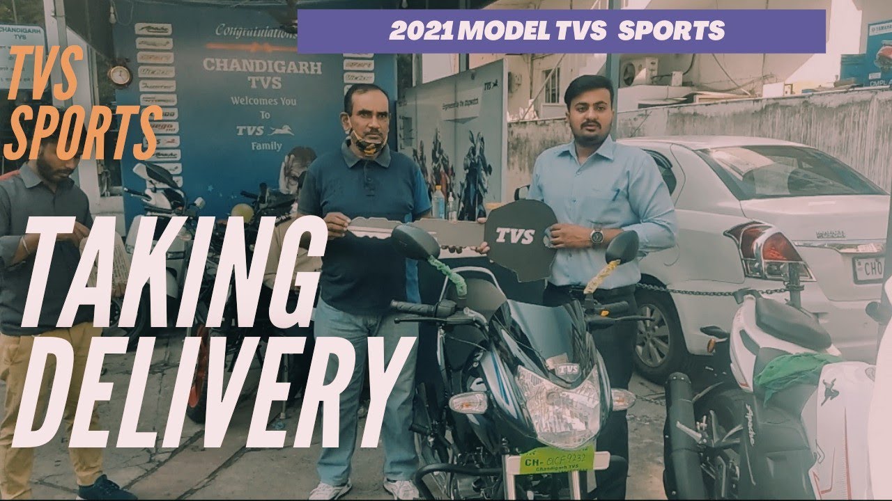 Taking delivery TVS sports 2021| on road price - YouTube