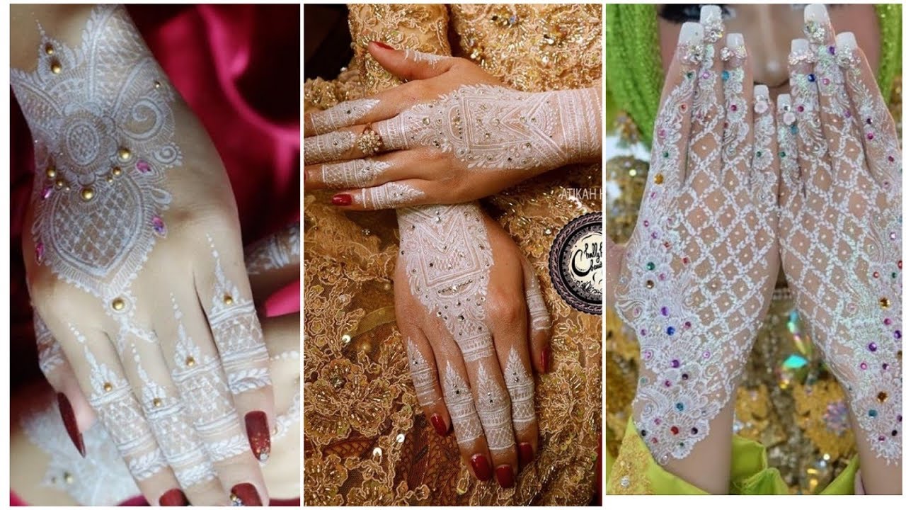 25+ stunning white bridal mehndi designs | white henna || hayat beauty ...