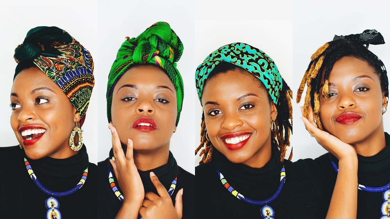 4 Simple Headwrap and Turban Styles - for Dreadlocks, Braids and ...