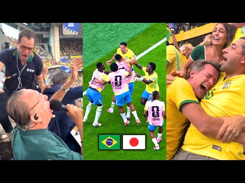 Brazil Fans Lose It As Martinelli Scores 96th min Winner Against Japan