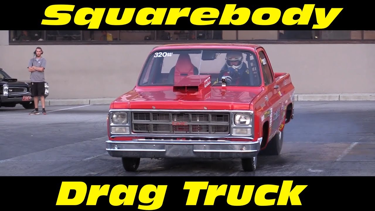 10 Second Squarebody C10 Wednesday Night Drag Racing - YouTube