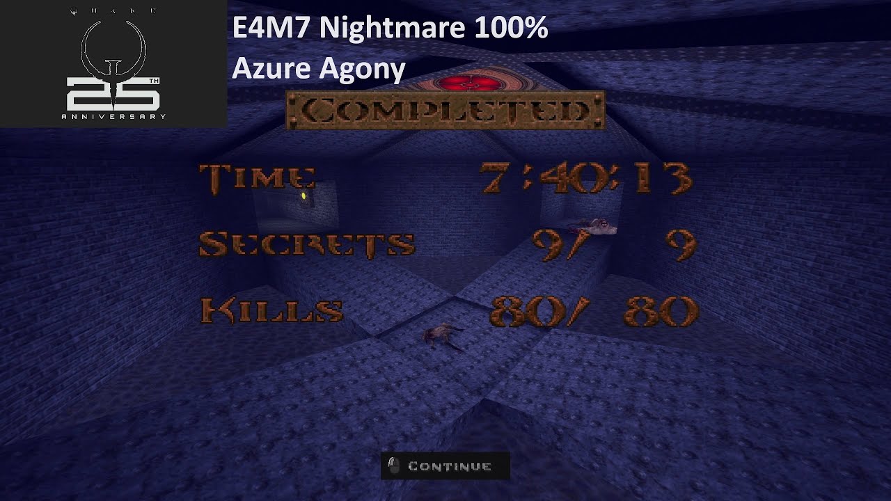 Quake 25th Anniversary Edition. E4M7 Nightmare 100% walkthrough with ...