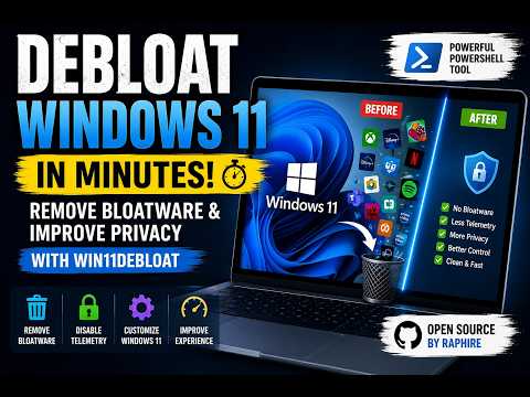 Debloat Windows 11 in Minutes! 🚀 Remove Bloatware & Improve Privacy with Win11Debloat