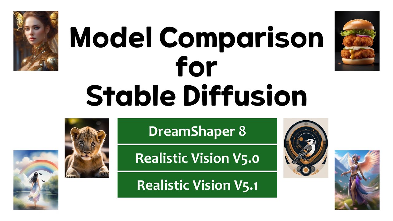 Stable Diffusion model comparison: DreamShaper 8, Realistic Vision V5.0 and Realistic Vision V5 ...
