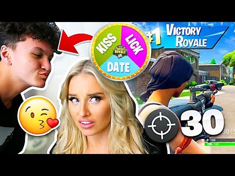 1 KILL = 1 DARE on Fortnite (Little Brother & Girlfriend KISS)