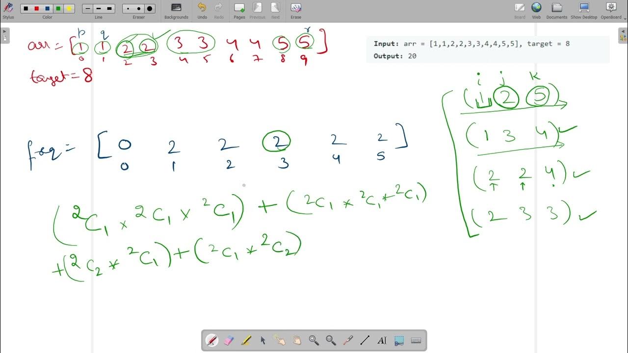 Leetcode 923. | 3Sum With Multiplicity | Live Code with Explanation - YouTube