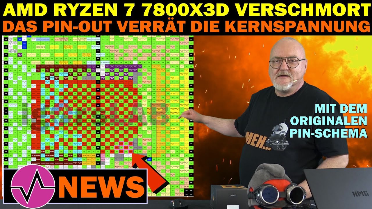 Pin-Analyse eines zerstörten Ryzen 7800X3D – Die verbrannten Pins ...