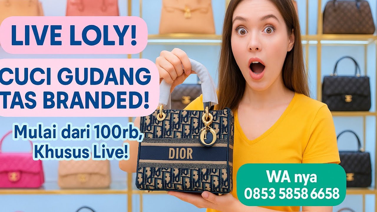 CUCI GUDANG TAS BRANDED! Mulai dari 100rb, Khusus Live - YouTube