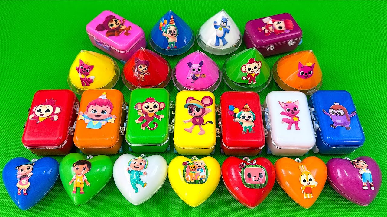 Satisfying Slime Moments with Pinkfong Characters Jeni, Hogi, and ...