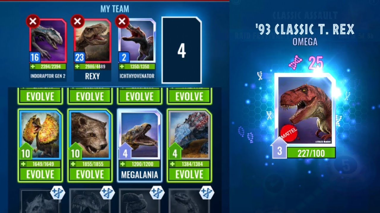 Isla event '93 Classic T.Rex' | Jurassic world alive | - YouTube