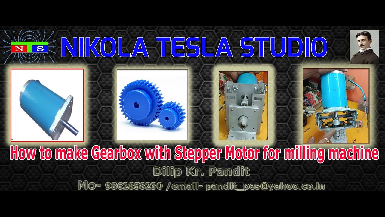 How to make Gearbox with Stepper Motor for milling machine - YouTube