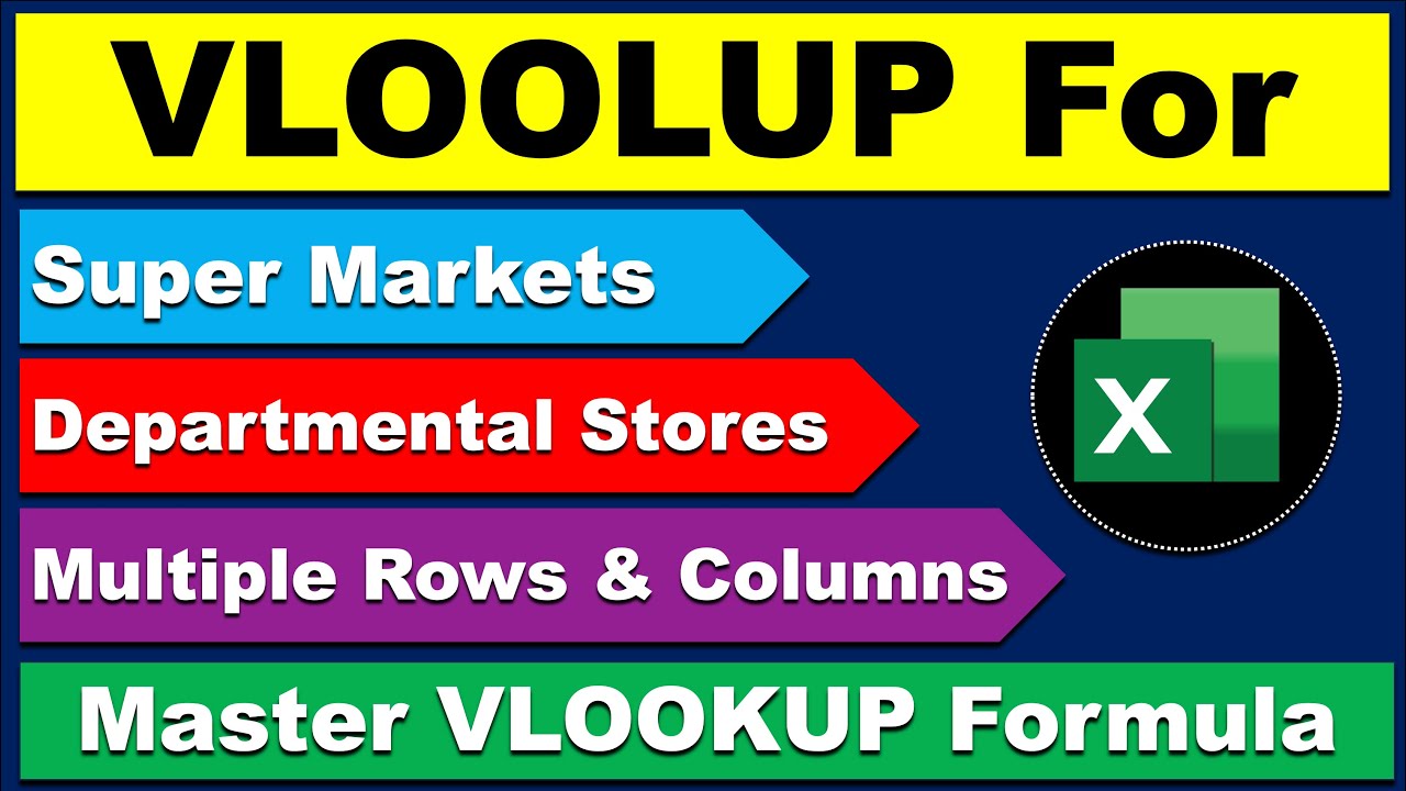 How to Use VLOOKUP in Super Markets and Departmental Stores | Excel - YouTube