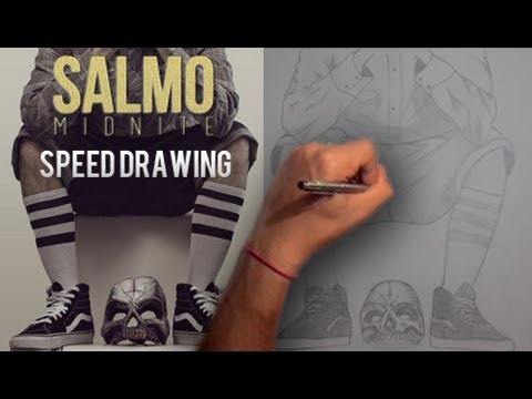 Speed Drawing - Salmo Midnite ☠ [Cyberpunkers Sound] - YouTube