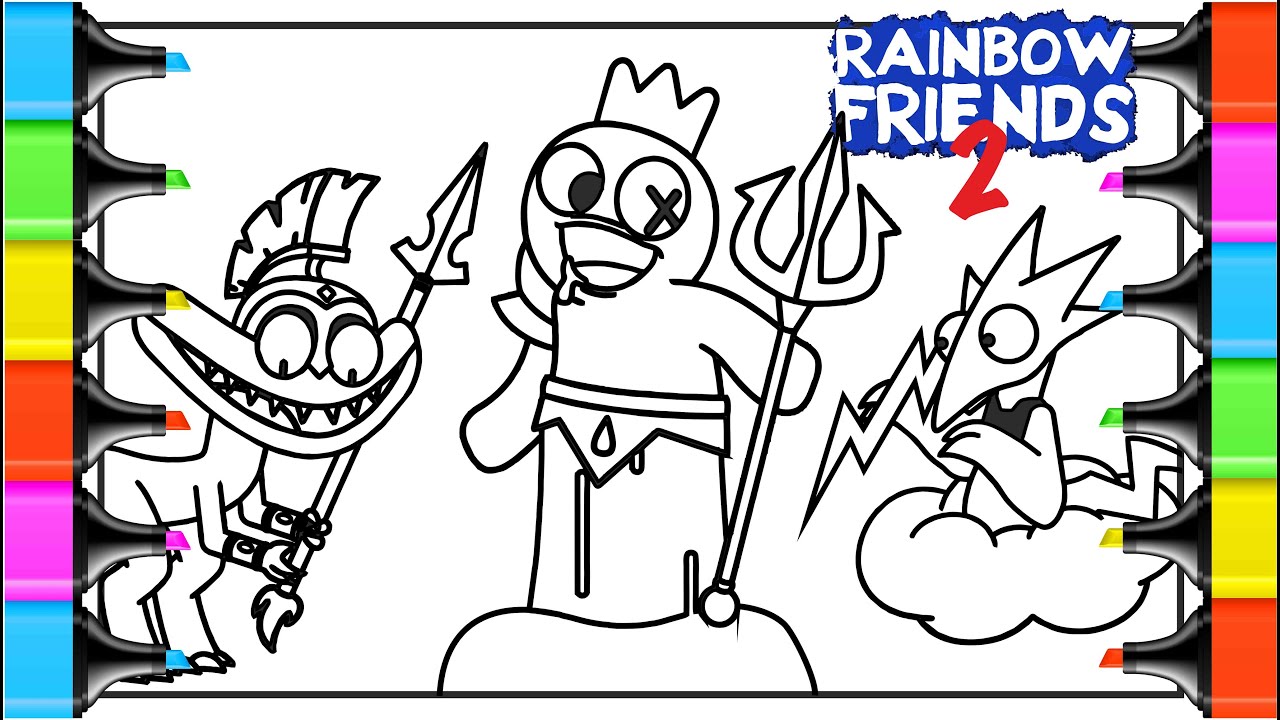 RAINBOW FRIENDS, But They're GODS / Roblox Rainbow Friends Coloring ...