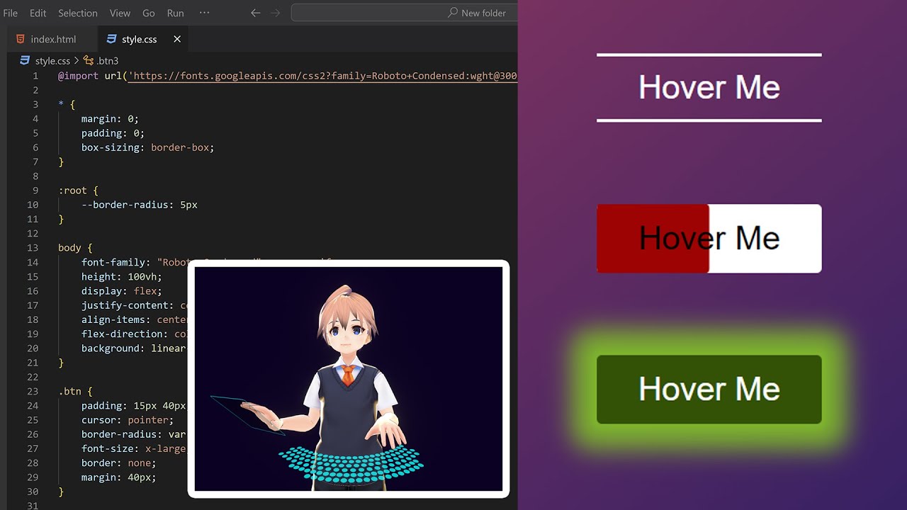 Asmr Programming Button Hover Effects No Talking Youtube