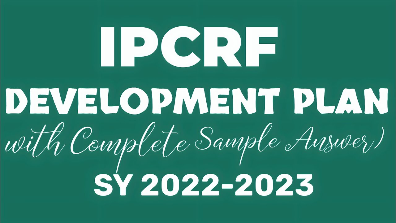 IPCRF 2023 PART 4 ANSWER |For FREE with complete sample answer - YouTube