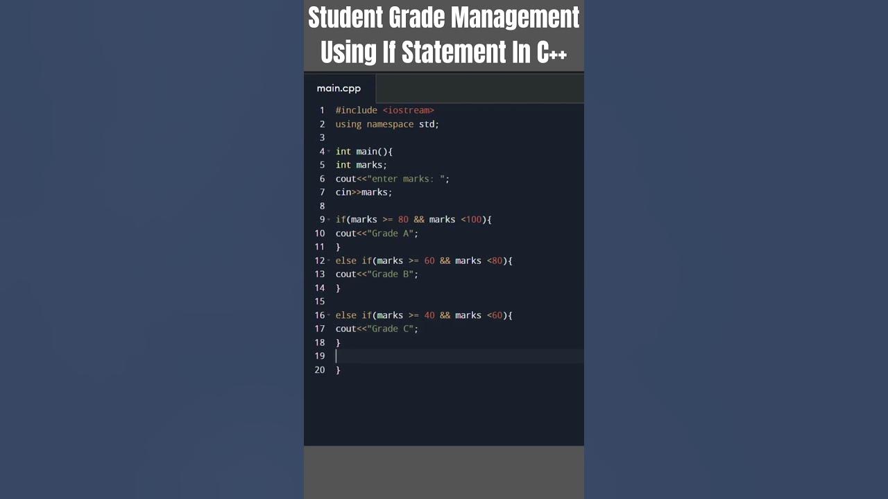 Student Grade Management System In C++ - YouTube
