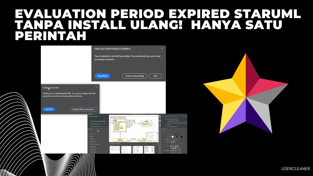 Cara Mengatasi EVALUATION PERIOD EXPIRED StarUML Tanpa Install Ulang ...