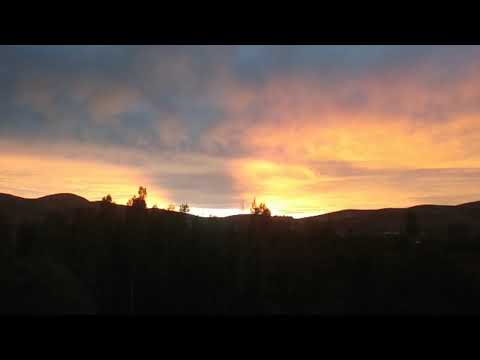 Balkon dan akşam gün batımı.