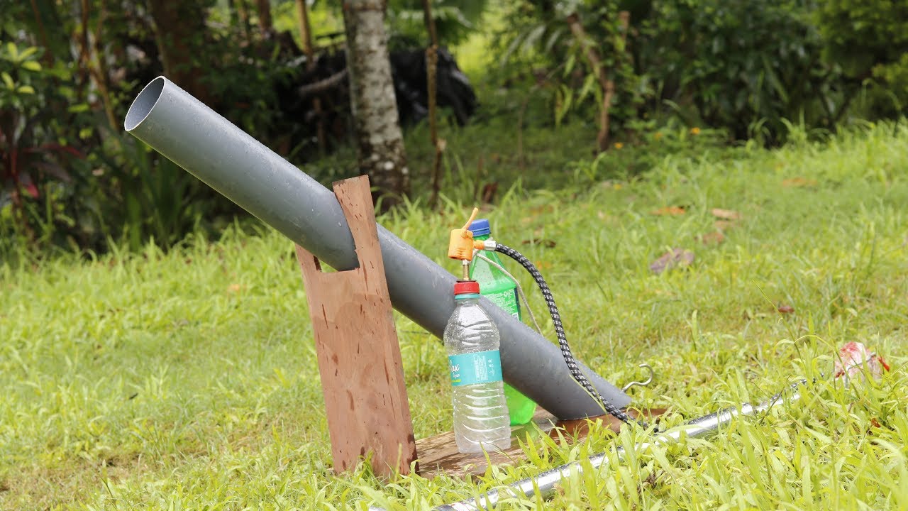 How to Make an Air/Water Powered Canon at Home. | DIY | - YouTube