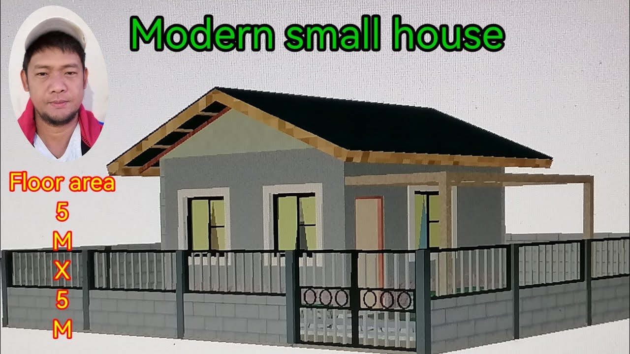 Modern tiny house(5mx5m).low budget. - YouTube